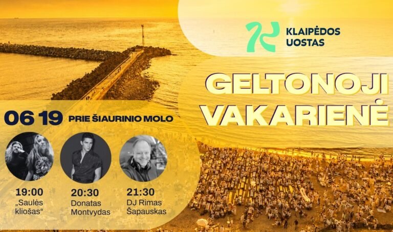 Geltonoji vakarienė prie šiaurinio molo: viskas, ką būtina žinoti dalyviams